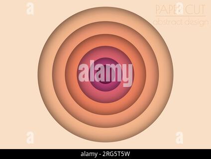 3d multilayer circle in the style of cut paper creates the effect of ...