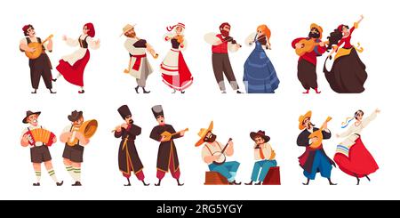 National costumes icon set Stock Vector Image & Art - Alamy