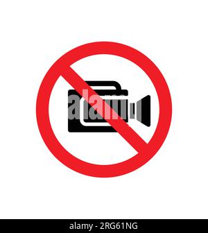 No filming allowed sign. Vector prohibition icon Stock Vector Image ...