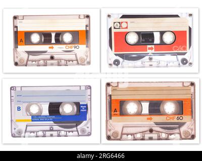 Collection of various vintage audio cassettes tapes Stock Photo - Alamy
