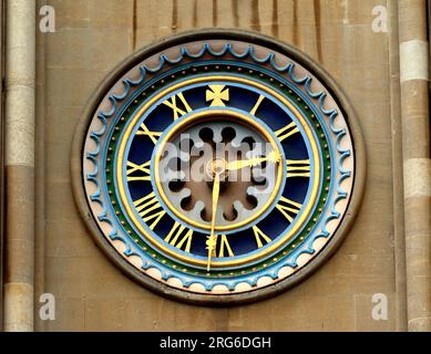 Norwich Cathedral, clock on wall of south transept, Norfolk, England UK ...