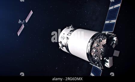 Illustration of the Dragon XL spacecraft Stock Photo - Alamy