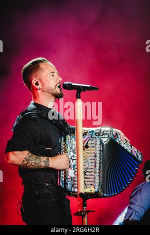 Flumserberg, Switzerland. 29th, July 2023. The Swiss rock band Megawatt ...