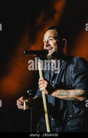 Flumserberg, Switzerland. 29th, July 2023. The Swiss rock band Megawatt ...