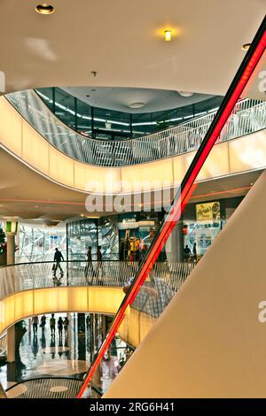 FRANKFURT, GERMANY - AUGUST 21: Modern architecture in the new shopping ...