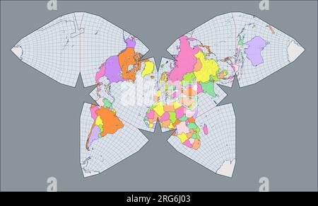 World map Waterman butterfly projection Stock Vector Image & Art - Alamy
