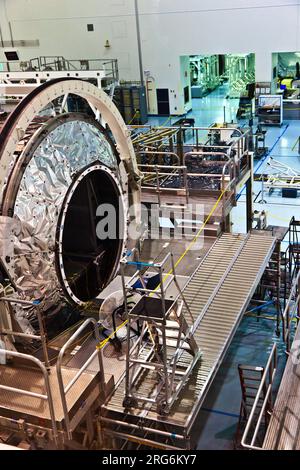 Orlando, USA - July 25, 2010: Apollo 1960s mission control equipment on ...