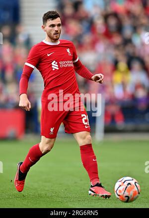 Andrew Robertson of Liverpool with the ball during the Emirates FA Cup ...
