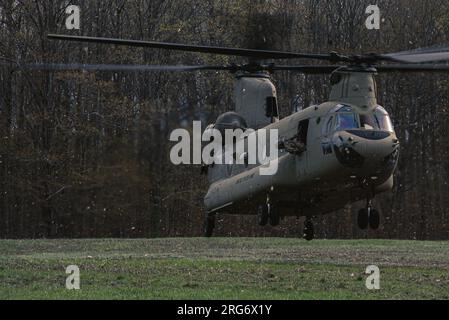 Michigan Army National Guard CH-47 Chinook helicopters assigned to the ...