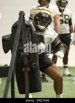 Cesar Ruiz, of the New Orleans Saints, poses on the red carpet at the ...