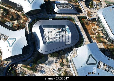 HANGZHOU, CHINA - AUGUST 8, 2023 - Aerial photo of Alibaba Damo ...