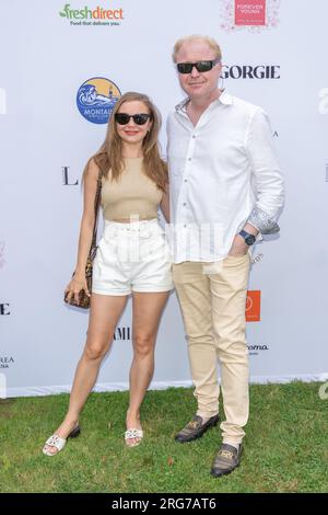 Regina Mukhtarova and David Shusterman attends Chef Andrew Molens's ...