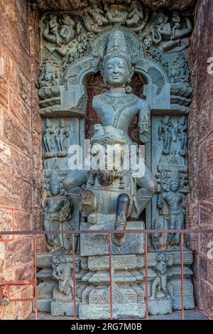 07 23 2007 Vintage Ruined statue of vedic Sun god Surya or Arka at ...