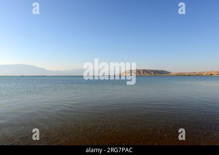 Landscapes around the Dead sea in the Rift Valley in Israel and Jordan ...