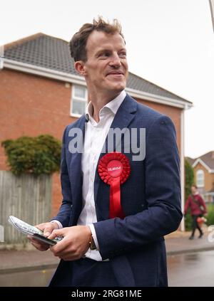 Labour candidate Alistair Strathern at Shefford Town Memorial ...