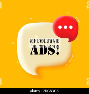 Speech bubble with effective ads text. Boom retro comic style. Pop art ...