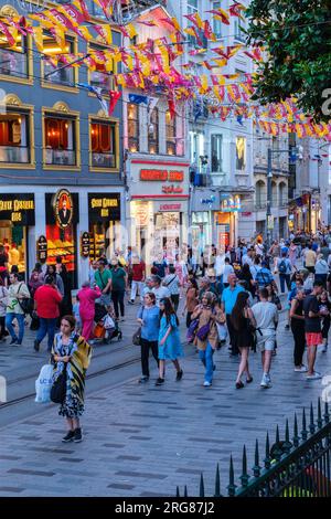 Istanbul, Turkey : Street scene with people by the Aqueduct of Valens ...