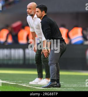 Mikel Arteta of Manchester City during the Premier League match at the ...