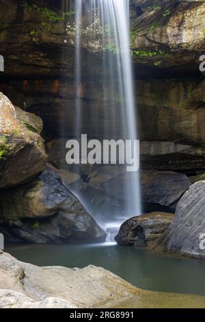 Eagle Falls - A waterfall on a side of a gorge Stock Photo - Alamy