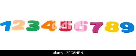 colored numbers isolated on white background Stock Photo - Alamy