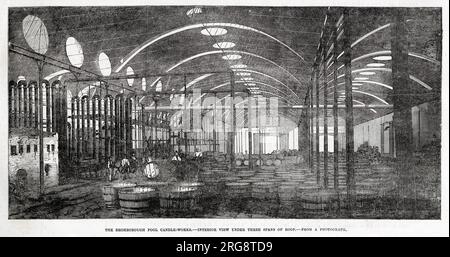 bromborough pool candle works from the mersey 1854 Stock Photo - Alamy