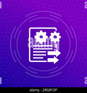 export technical data icon, report vector Stock Vector Image & Art - Alamy