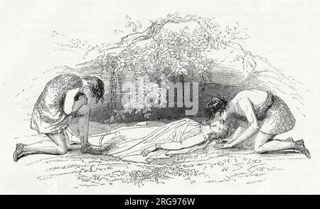 Illustration by Kenny Meadows to Cymbeline, by William Shakespeare ...