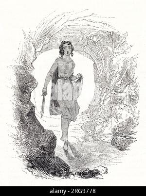 Illustration by Kenny Meadows to Cymbeline, by William Shakespeare ...