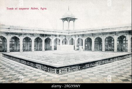 Mughal emperor Akbar tomb at Sikandra Agra built by his son Jahangir in ...