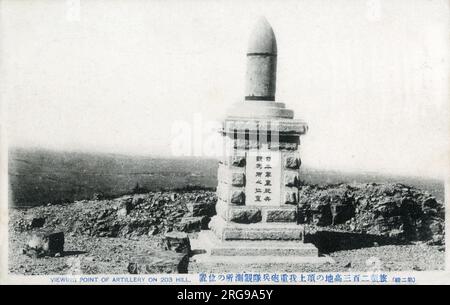 Japanese memorial on the summit of 203 Hill, high ground located in ...