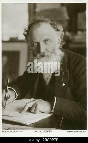 William Thomas Stead (1849 - 1912), English journalist and campaigner ...