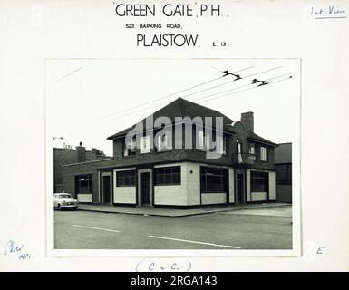 Photograph of Green Gate PH, Plaistow, London. The main side of the ...