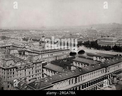 A historical view of Paris from the 1890s, showcasing the city’s ...
