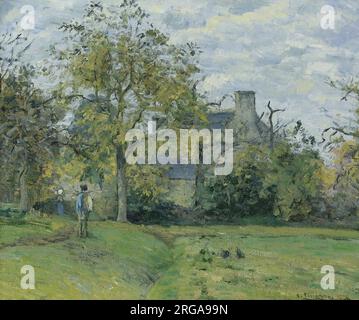 Piette's House at Montfoucault 1874 by Camille Pissarro Stock Photo - Alamy