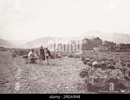 19th century vintage photograph: The Jamrud Fort is located beside Bab ...