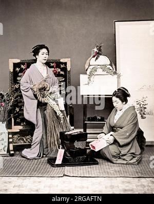 c.1880's Japan - portrait of a geisha Stock Photo - Alamy