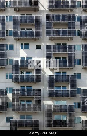 Solar panels on Ungdomsboliger (youth housing) development in Aarhus ...