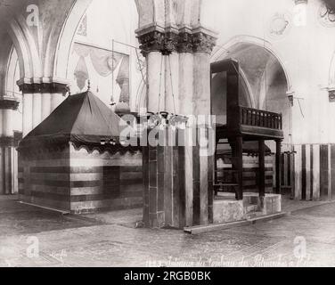 Cave of the Patriarchs in Hebron, Tomb of Abraham with minarets Stock ...