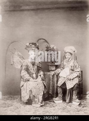 Chinese actors, China, circa 1880s Stock Photo - Alamy