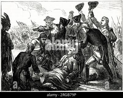 Battle of the Plains of Abraham, death of General Wolfe, Benjamin West ...