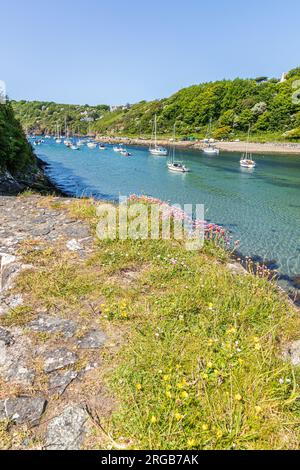 An old lime kiln at Solva Harbour in the estuary of the River Solva at ...