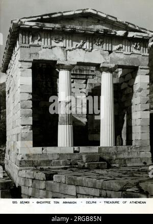 The Athenian Treasury at Delphi was constructed by the Athenians to ...