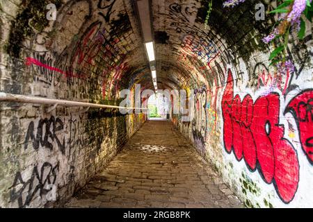 The Rochdale Canal Towpath Foot Tunnel underneath New Union St. Ancoats ...