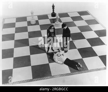 Emma Peel of 'The Avengers', with John Steed and one other played by ...