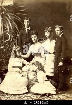 Princess Alexandra of Wales with Princess Louise Stock Photo - Alamy
