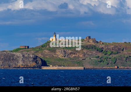 Inchkeith Lighthouse, Leith, Edinburgh, Scotland, United Kingdom Stock ...