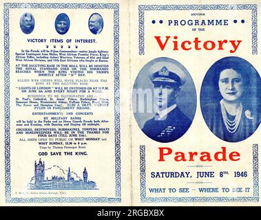 Programme, Victory Parade, 8 June 1946, London Stock Photo - Alamy