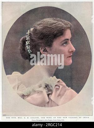 Lady Curzon, wife of the Viceroy of India. Photogravure Stock Photo - Alamy