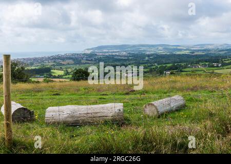 Scenic landscape at Brading Down on the Isle of Wight, England,UK Stock ...