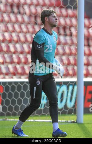 Ben Killip #23 of Barnsley in the pregame warmup session during the Carabao Cup match Barnsley ...